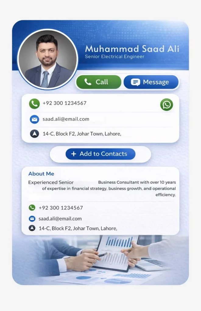 Digital Business Card in Pakistan | Tap & Share Instantly